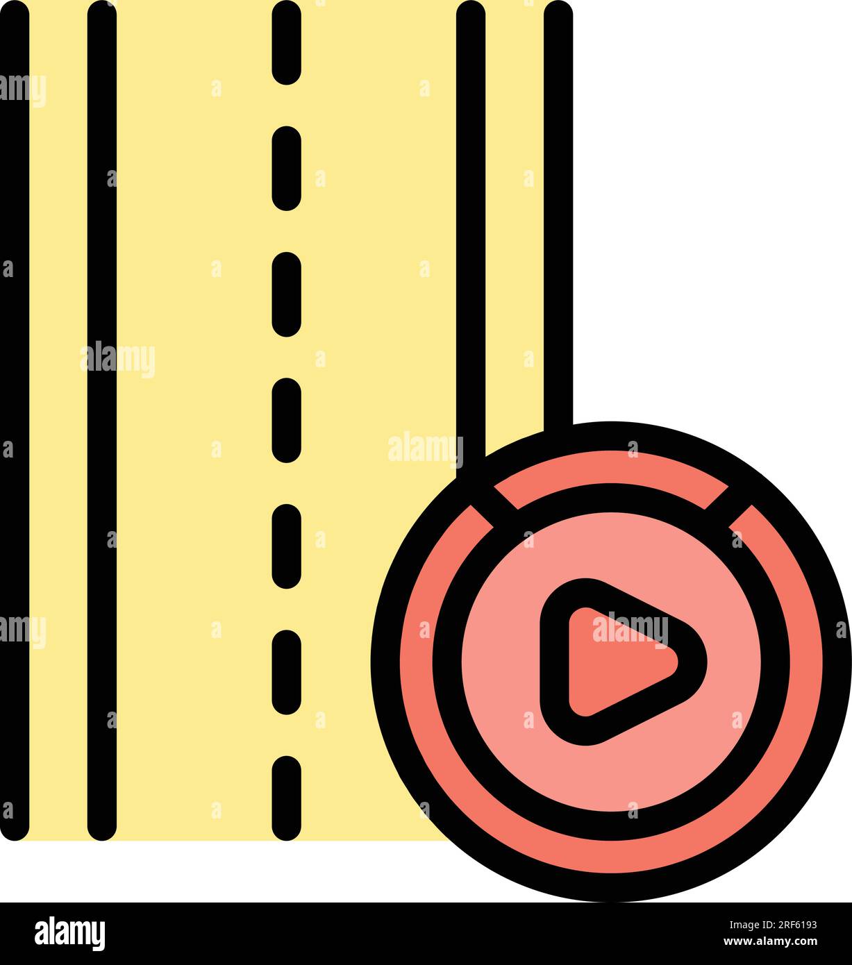 Road gameplay icon outline vector. Game machine. Casino menu color flat ...