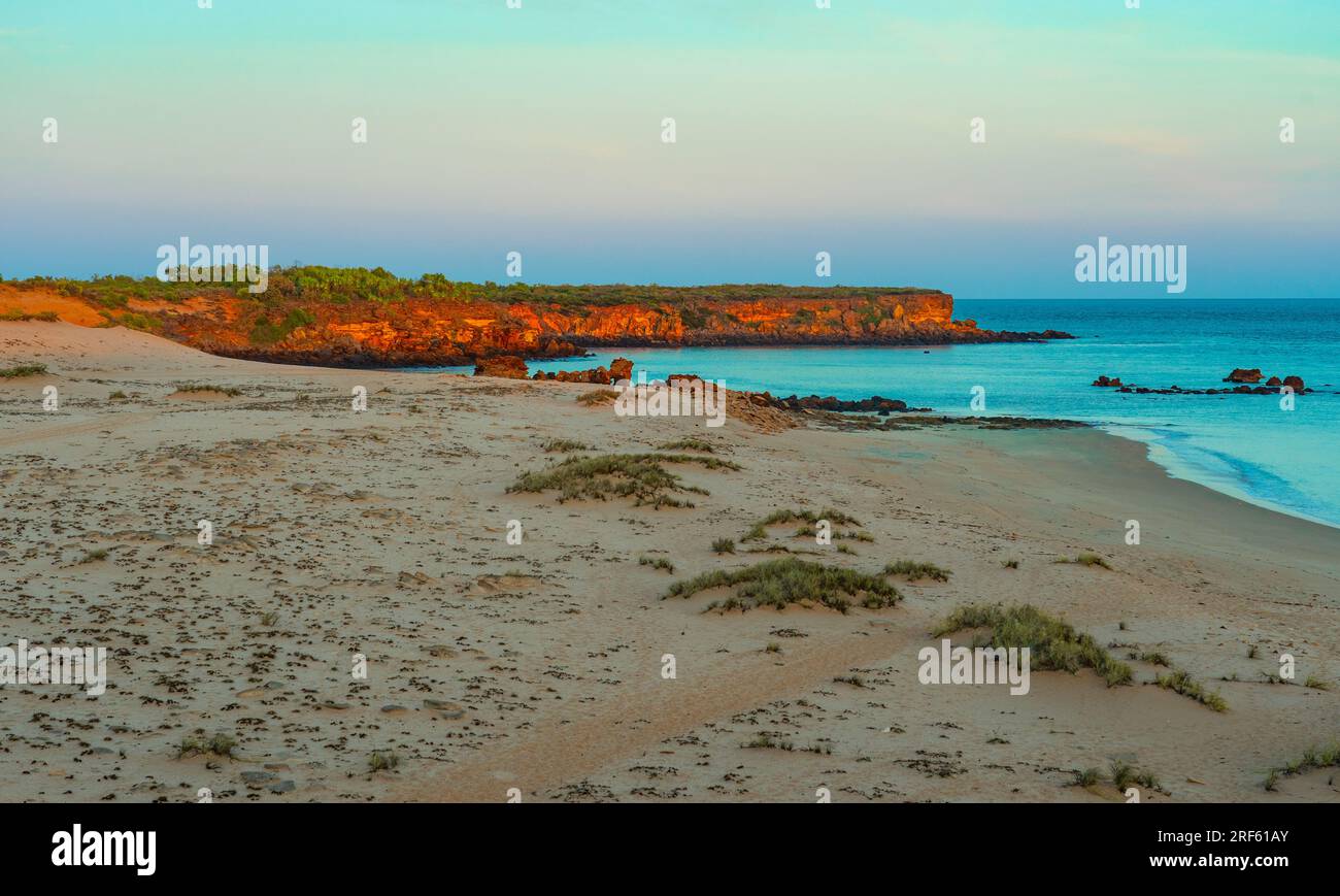 Dawn view of Chimney Beach on Mercedes Cove, Pender Bay Stock Photo - Alamy
