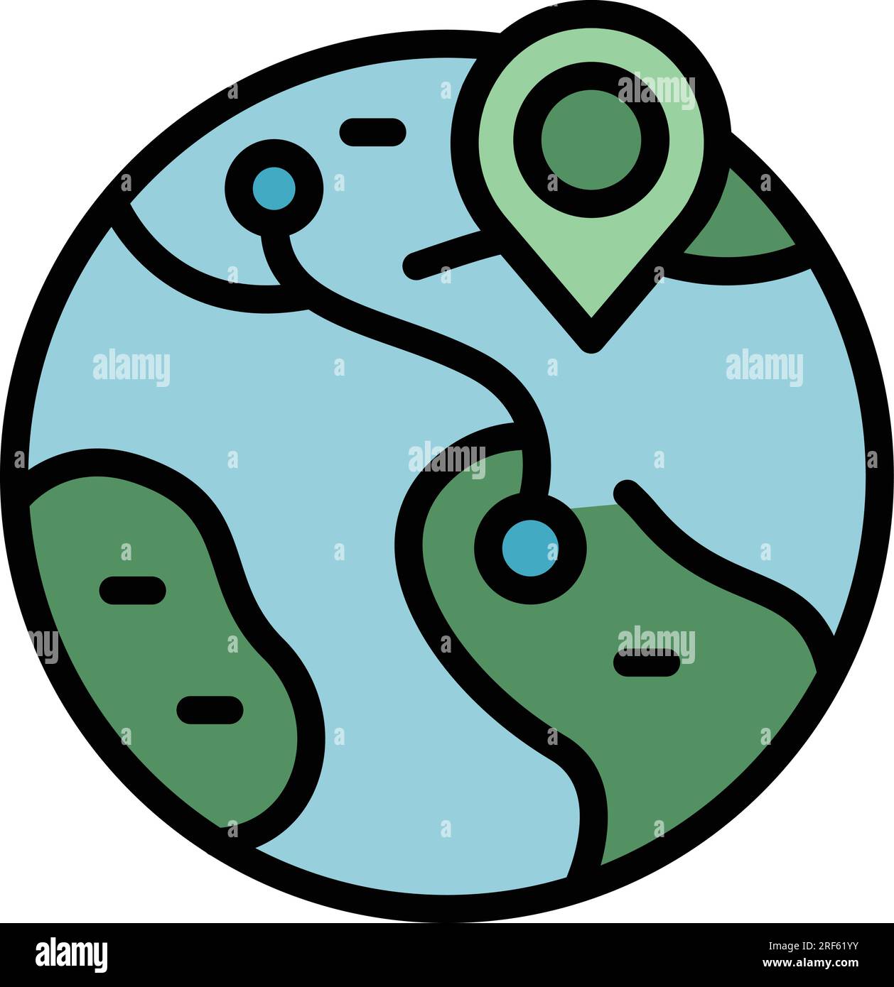 Global parcel location icon outline vector. Export box. Order date ...