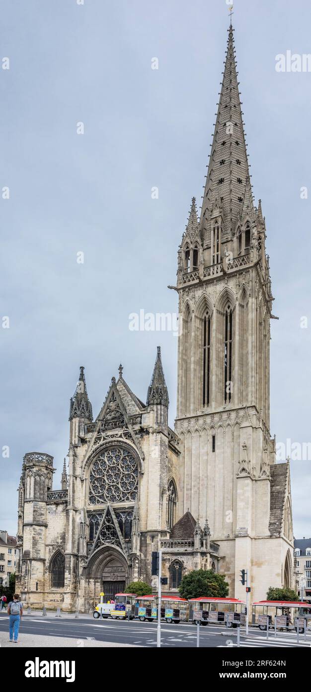 Church of Saint-Pierre Caen, with origins in the 13th century the spire ...