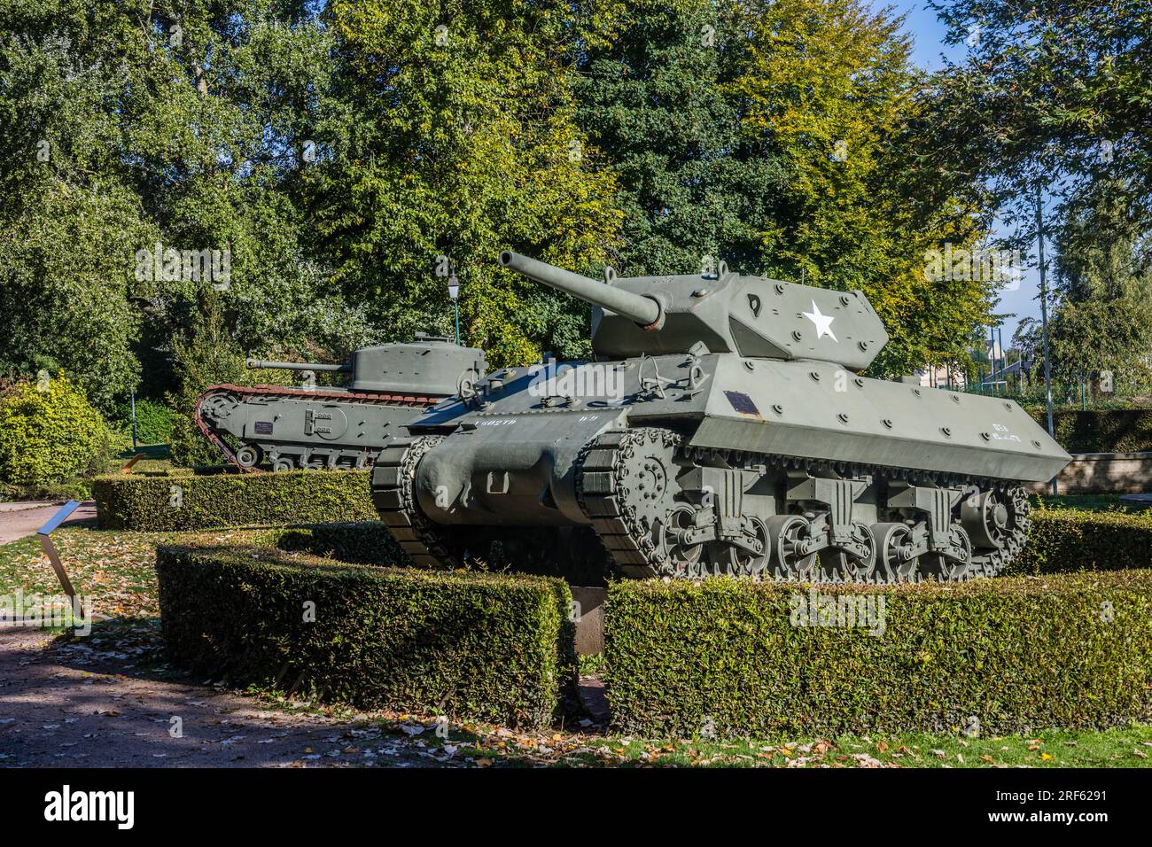 M10 tank destroyer on exhibit at the Memorial Museum of the Battle of ...