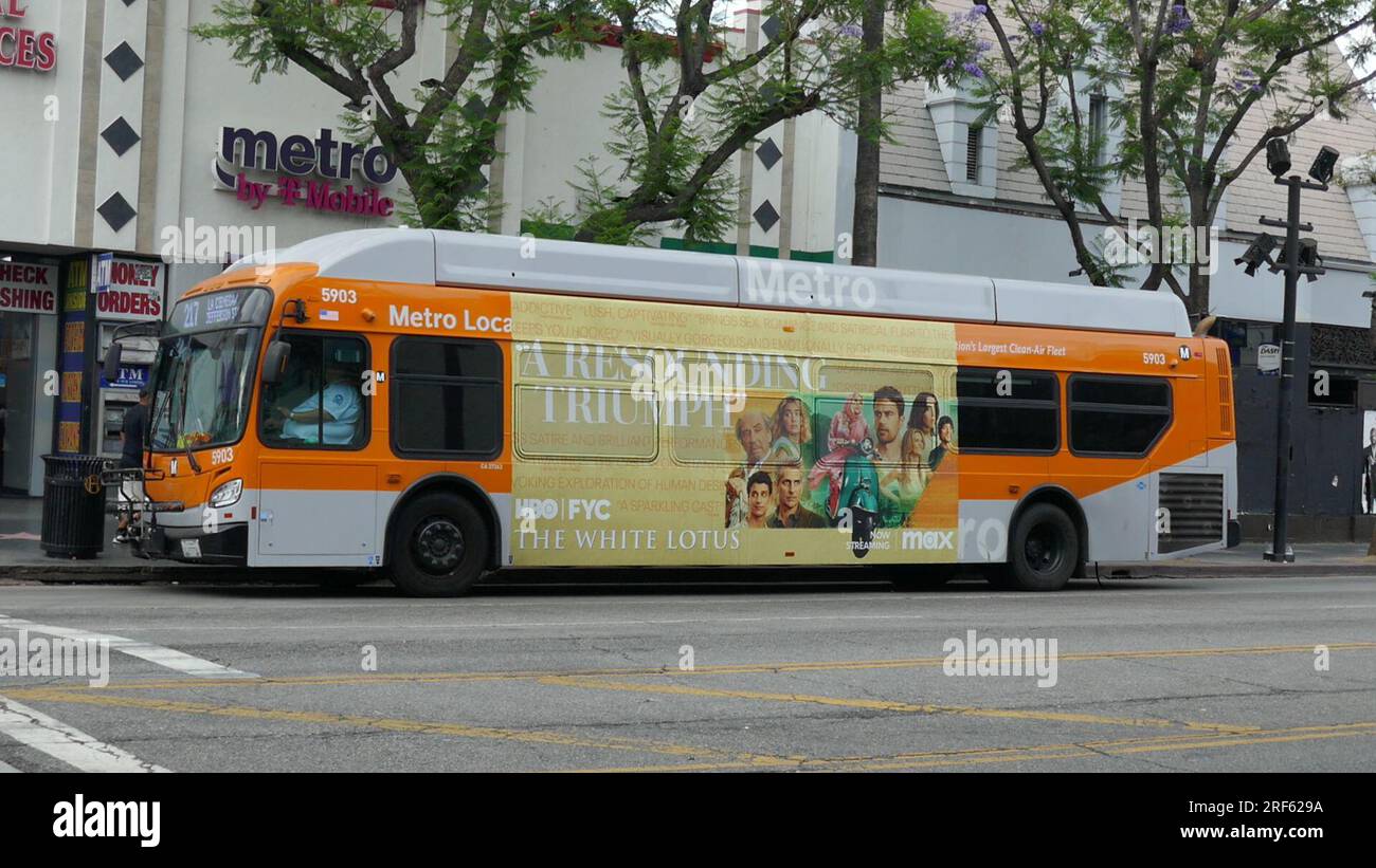 Los Angeles, California, USA 31st July 2023 The White Lotus Bus on July ...