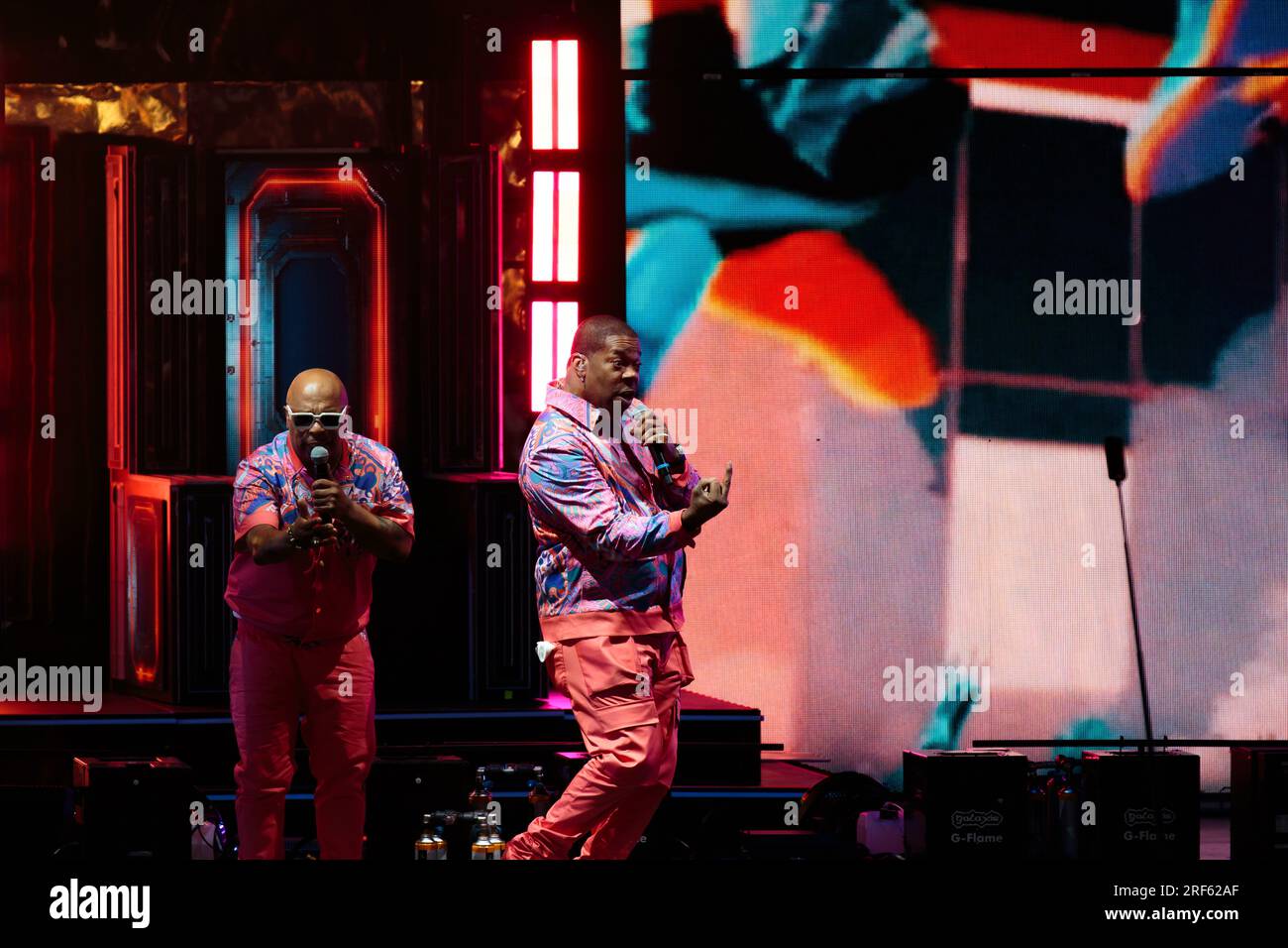 Toronto, Canada. 31st July, 2023. (L-R) Spliff Star and Busta Rhymes ...