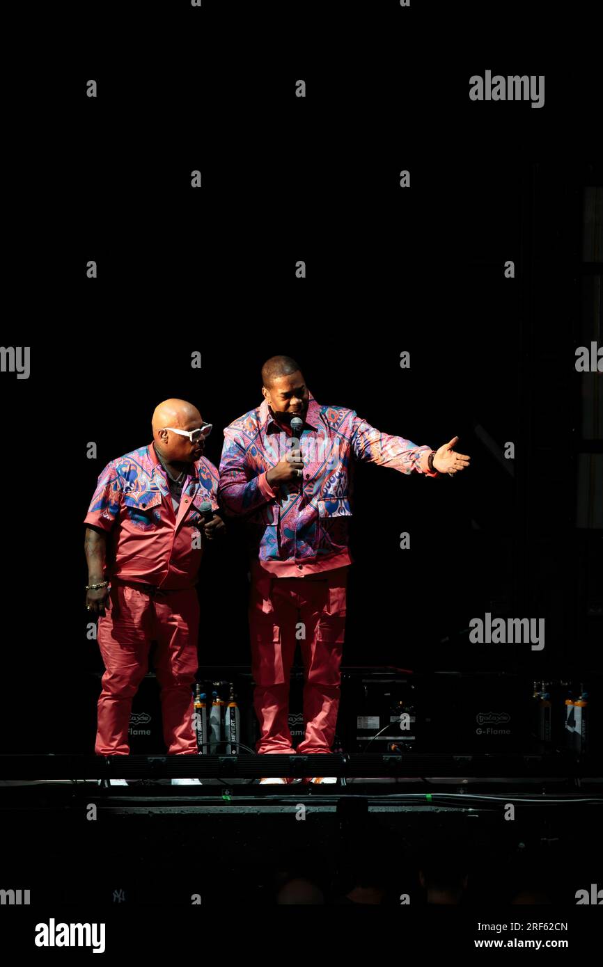 Toronto, Canada. 31st July, 2023. (L-R) Spliff Star and Busta Rhymes ... Toronto, Canada. 31st July, 2023. (L-R) Spliff Star and Busta Rhymes ...