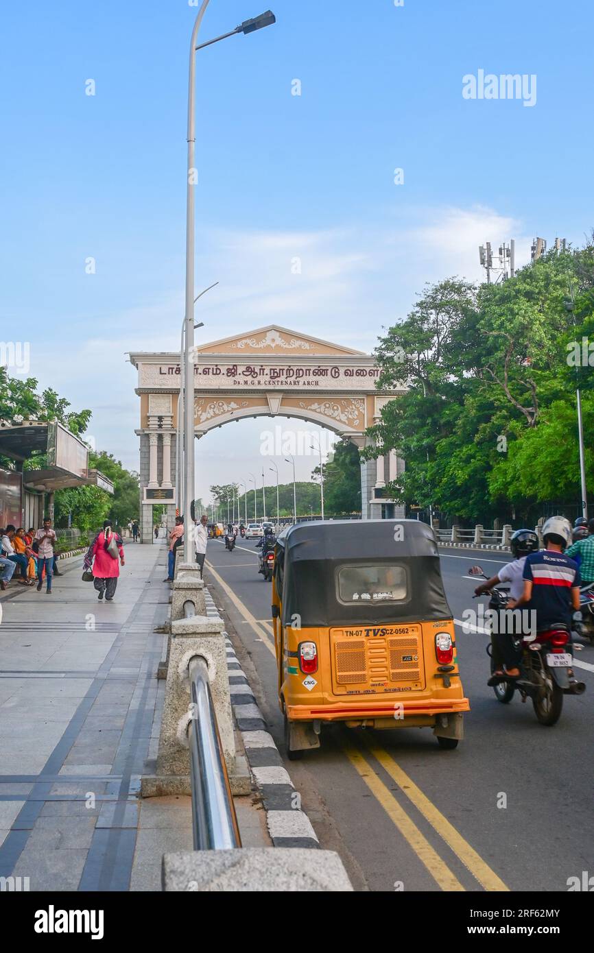 Chennai, India - July 14, 2023: DR MGR Centenary Arch along Marina ...