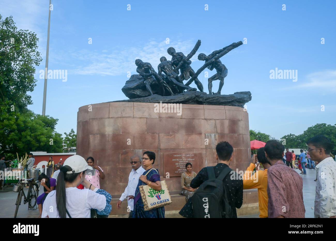 Chennai, India - July 14, 2023: Triumph of Labor statue. The statue ...