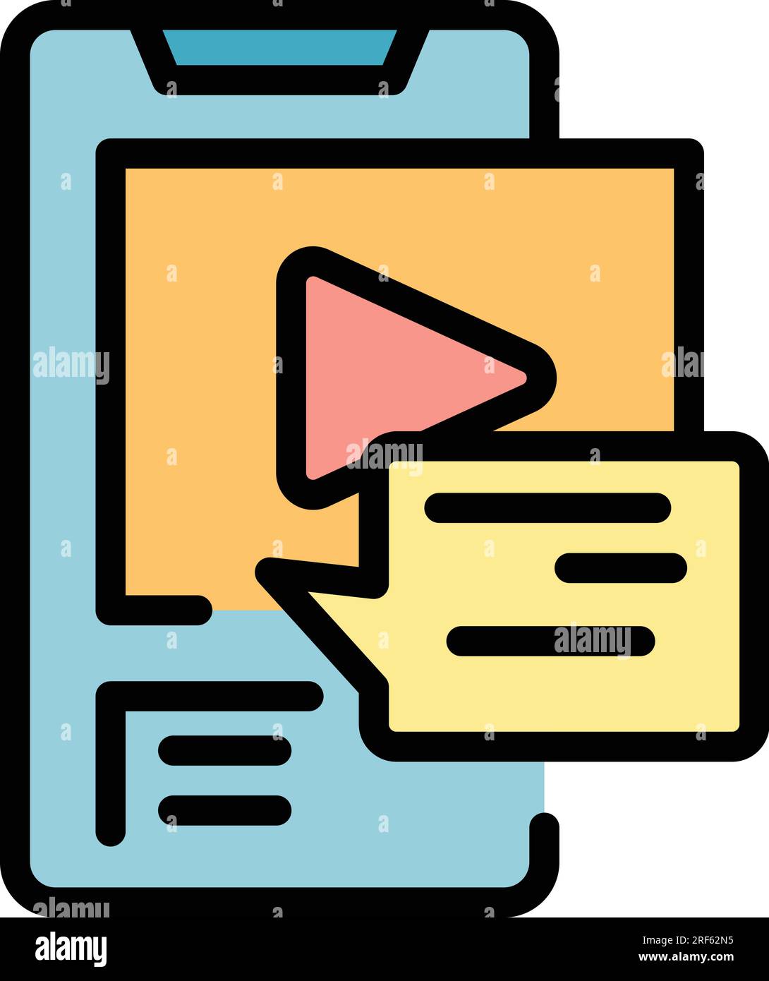 Smartphone tutorial icon outline vector. Training screen. Video webinar ...
