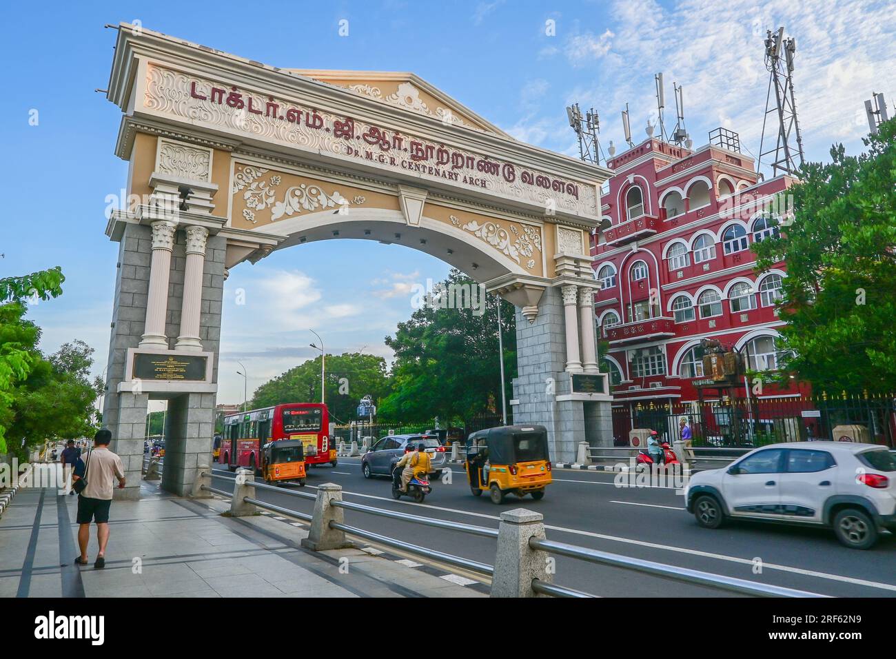 Chennai, India - July 14, 2023: DR MGR Centenary Arch along Marina ...