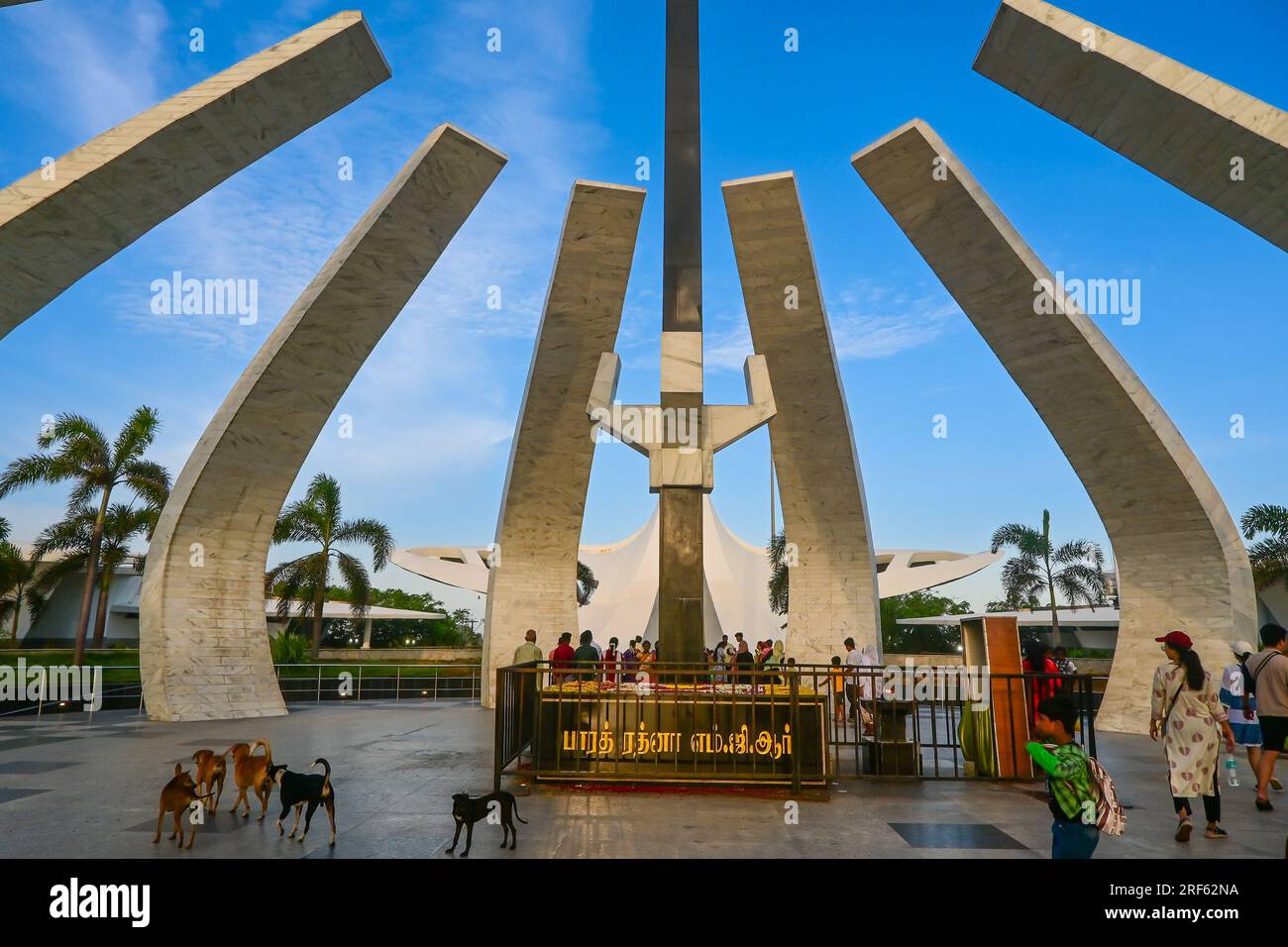 Chennai, India - July 14, 2023: M.G.R Memorial Complex. The memorial ...