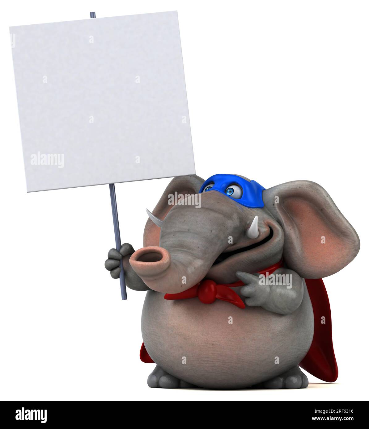 Fun 3D cartoon illustration of an elephant superhero Stock Photo - Alamy
