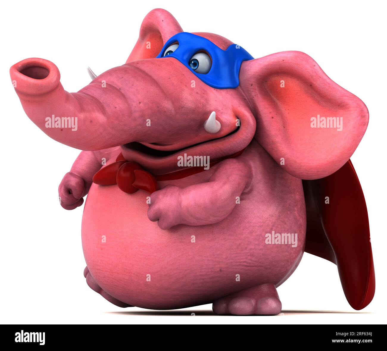 Fun 3D cartoon illustration of an elephant superhero Stock Photo - Alamy