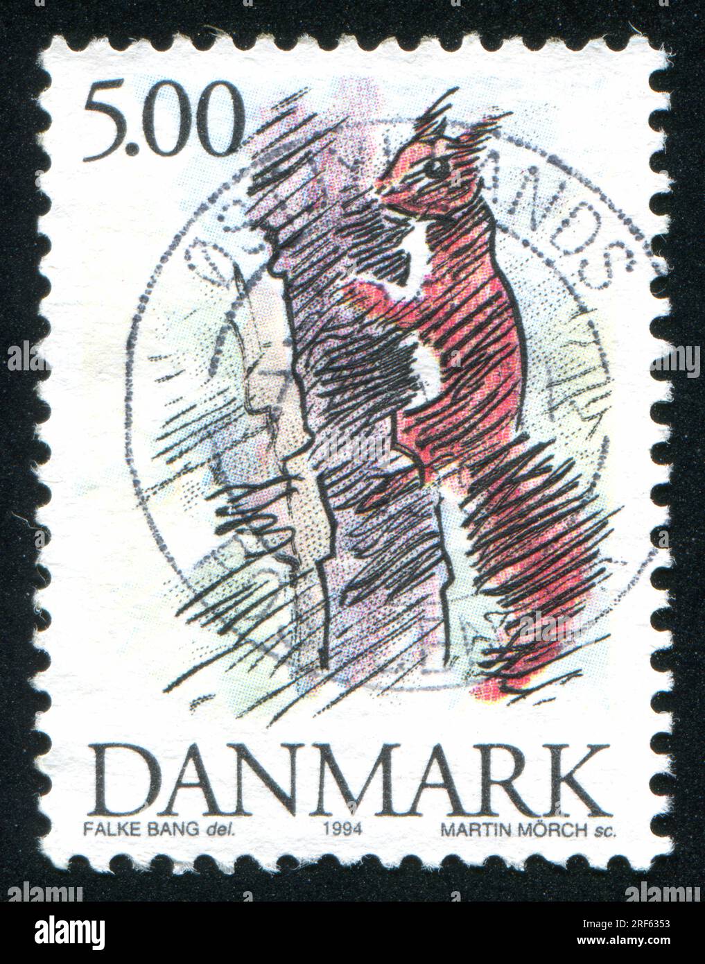 DENMARK - CIRCA 1994: stamp printed by Denmark, shows Squirrel, circa ...