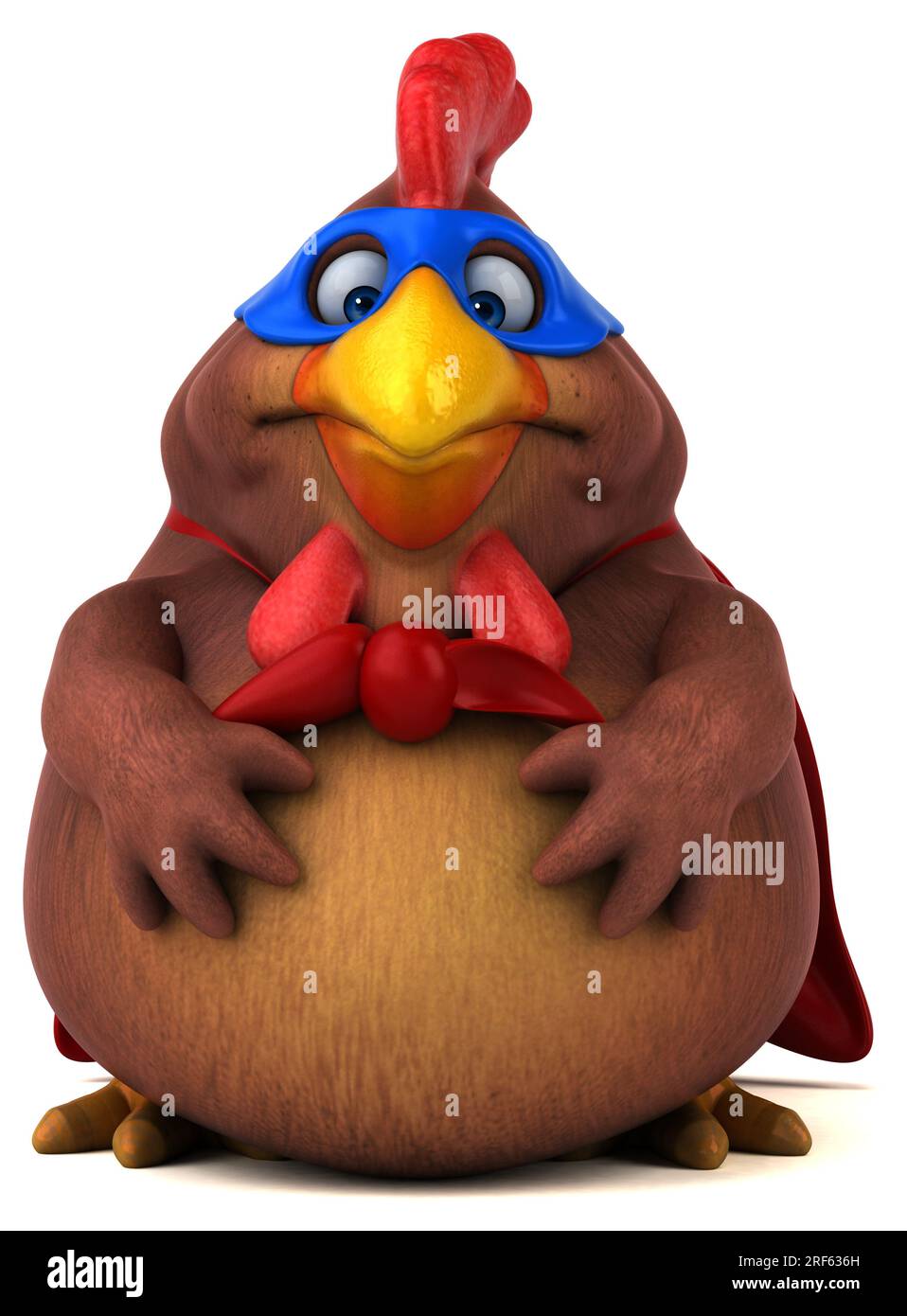 Fun 3D cartoon illustration of a chicken superhero Stock Photo - Alamy