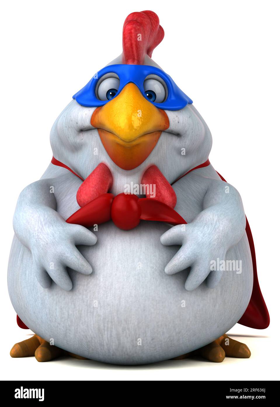 Fun 3D cartoon illustration of a chicken superhero Stock Photo - Alamy