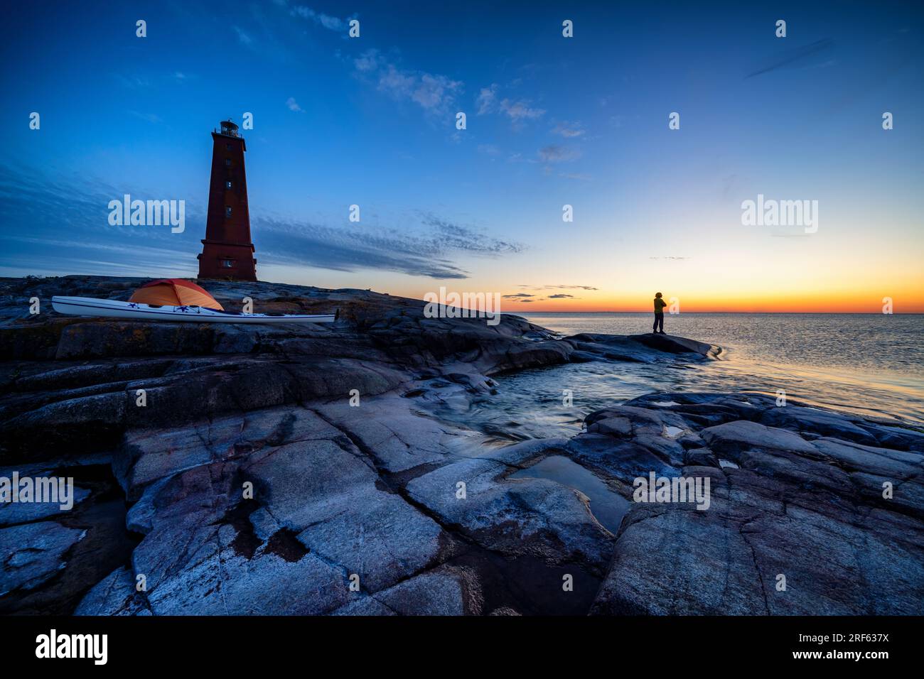 Dusk at Lågskär lighthouse, Ahvenanmaa, Finland Stock Photo - Alamy