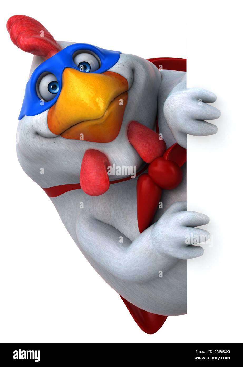 Fun 3D cartoon illustration of a chicken superhero Stock Photo - Alamy
