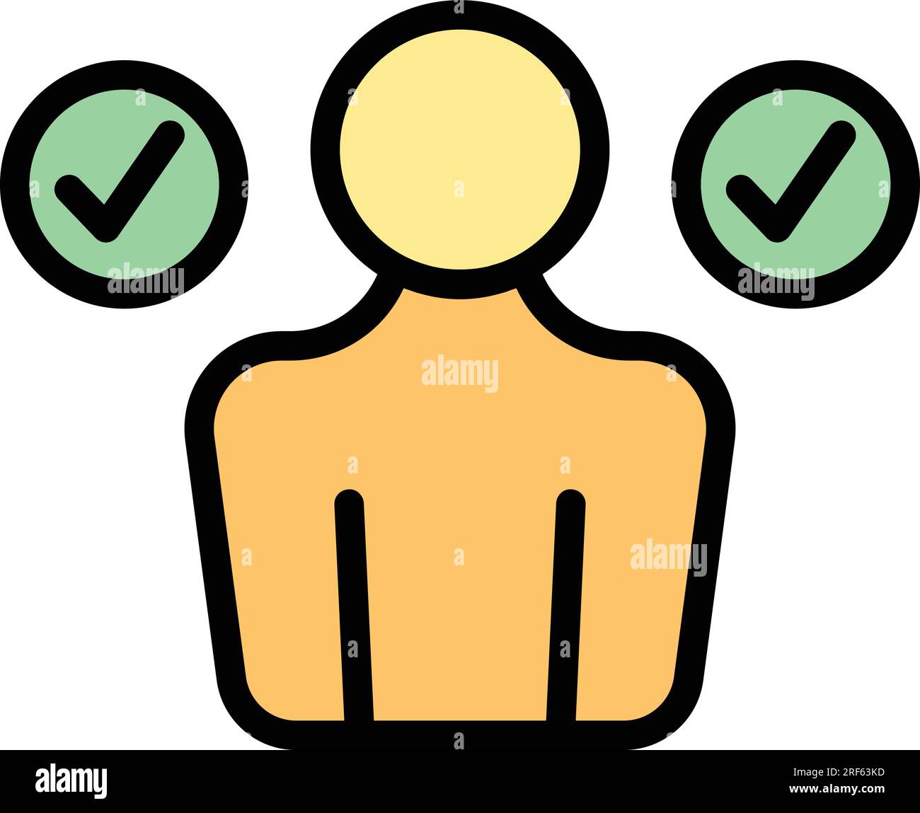 Fair trade manager icon outline vector. Bio center. Expo stand color ...