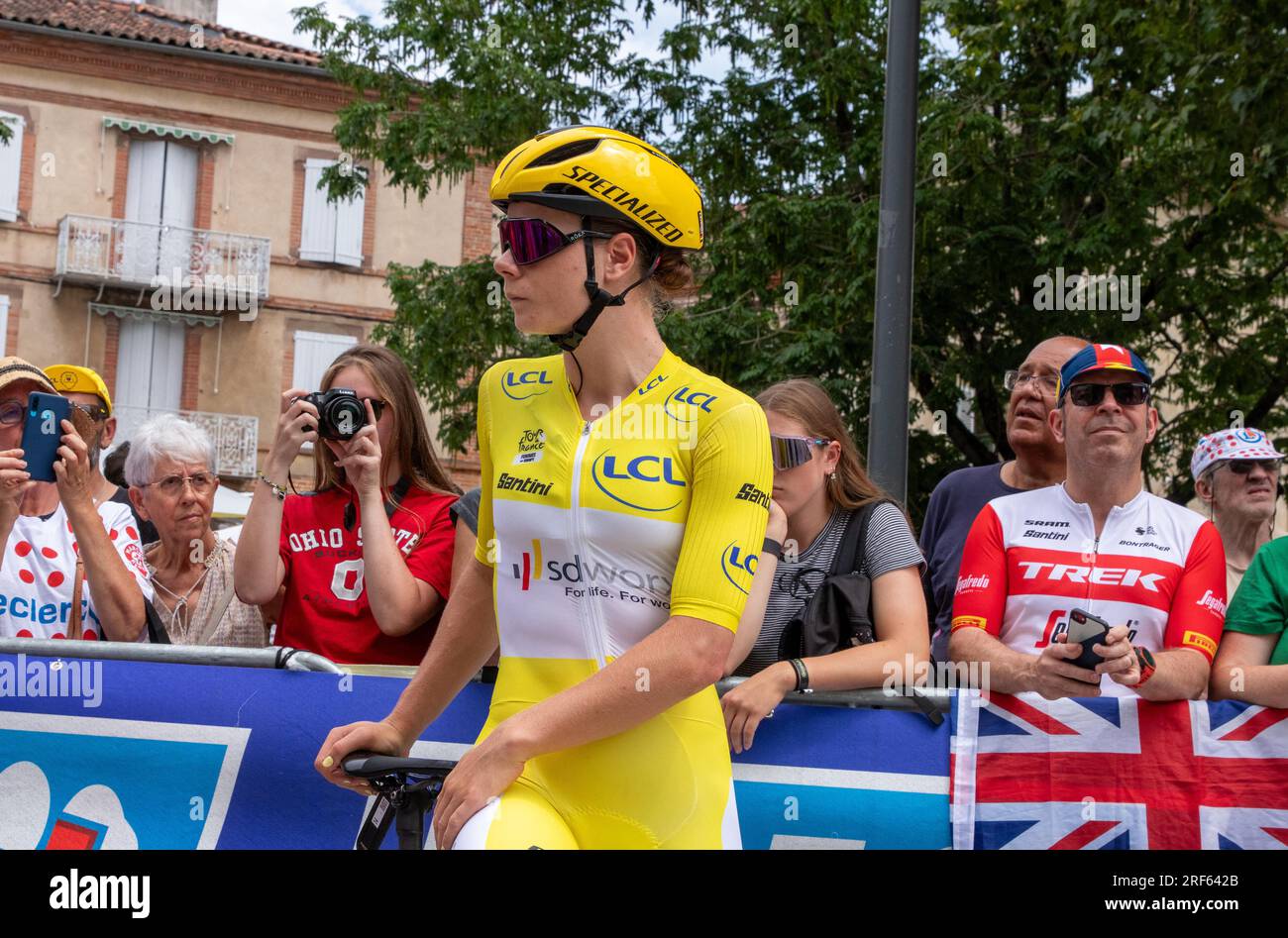 LOTTE KOPECKY at the start of stage 6 of the Women's Tour de, France ...