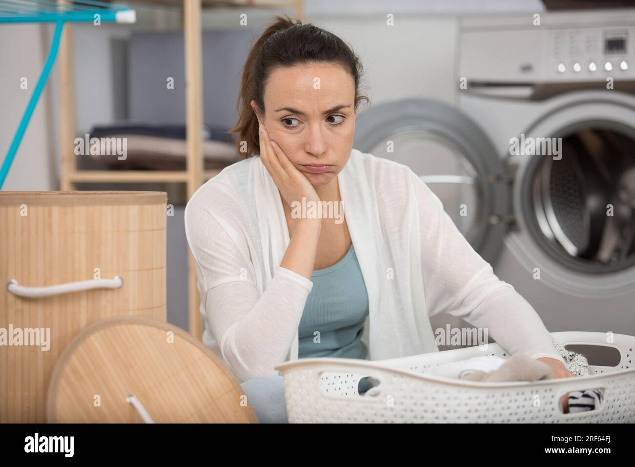 Distressed woman domestic hi-res stock photography and images - Alamy