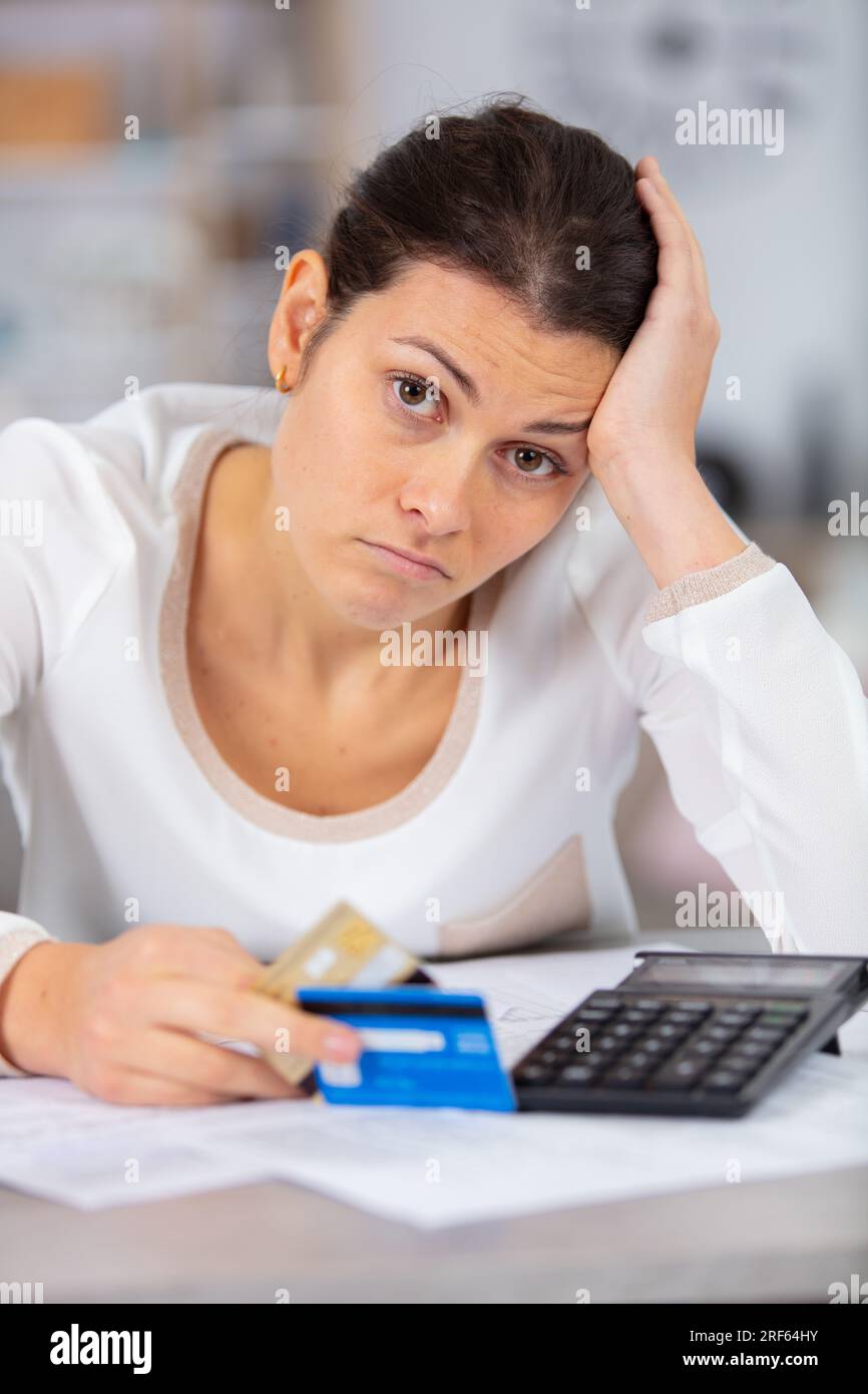 Woman worried accounts hi-res stock photography and images - Alamy
