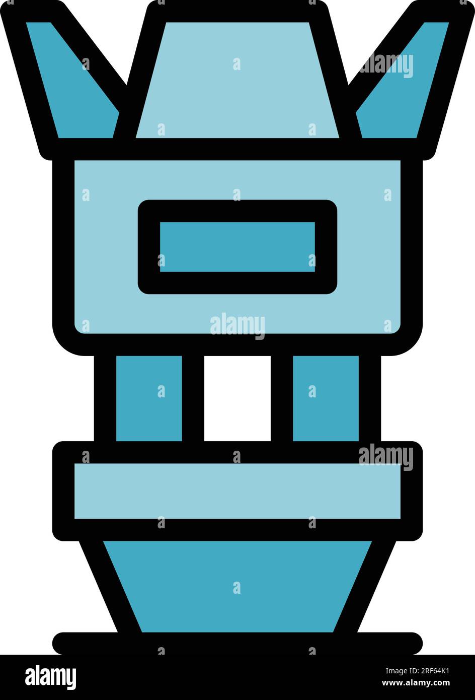 Camera lens icon outline vector. Photo studio. Shoot equipment color ...