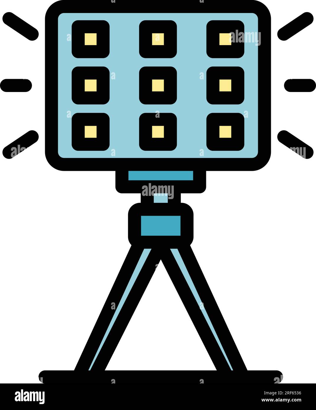 Led light icon outline vector. Man model. Art session color flat Stock Vector Image & Art - Alamy