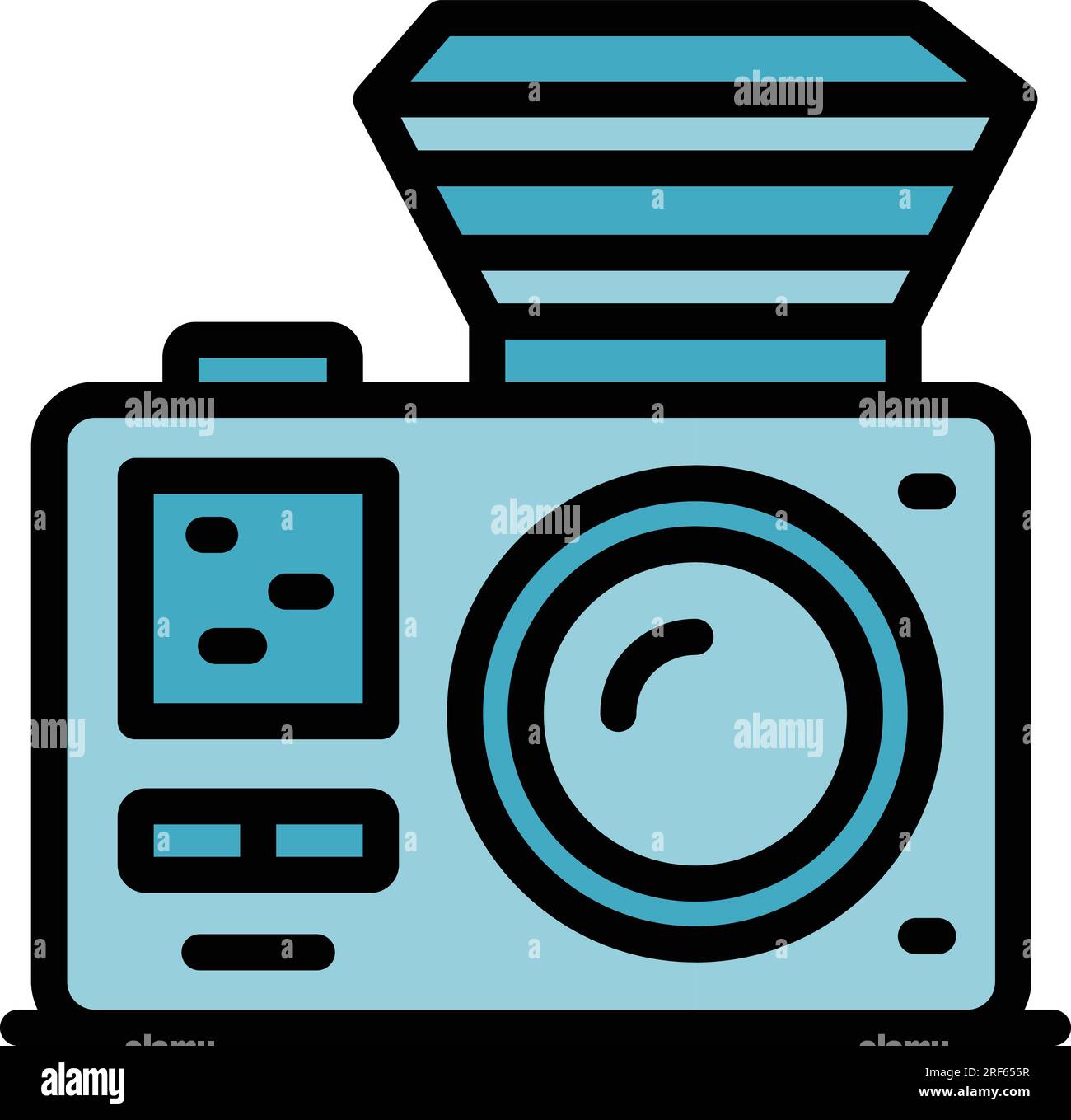 Old photo camera icon outline vector. Studio equipment. Shoot video ...