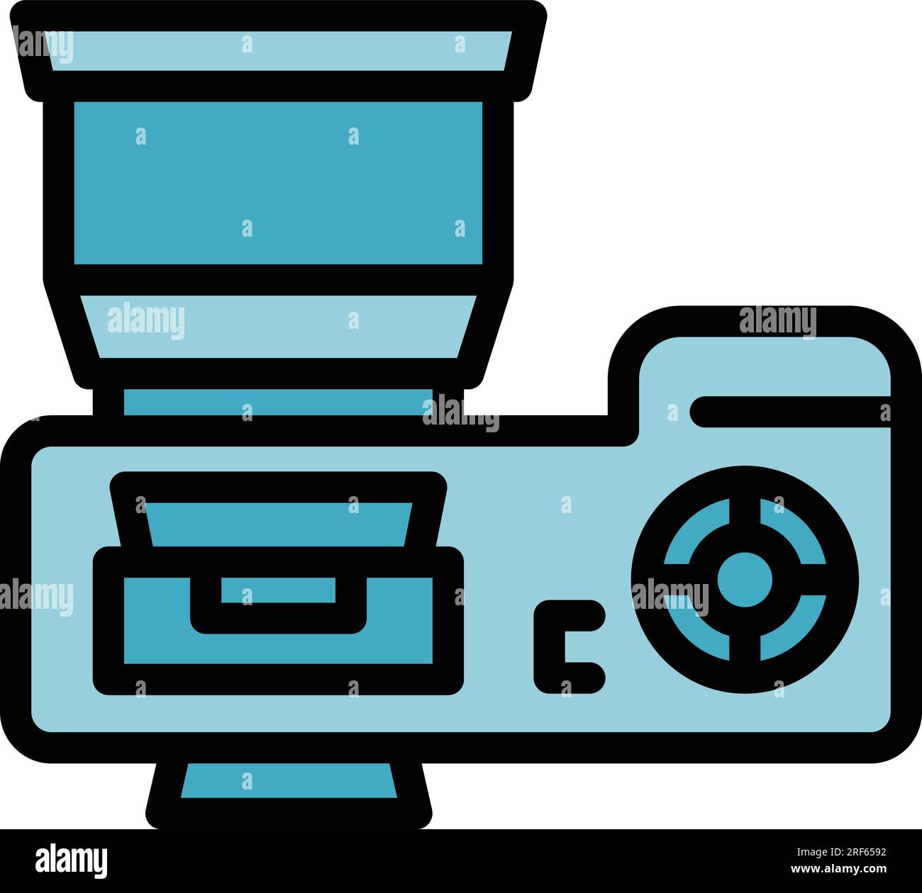 Top view camera icon outline vector. Studio photo. Shoot video color ...