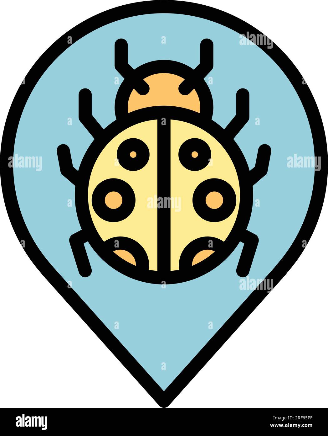 Forest bug location icon outline vector. Eco nature. Travel walk color ...