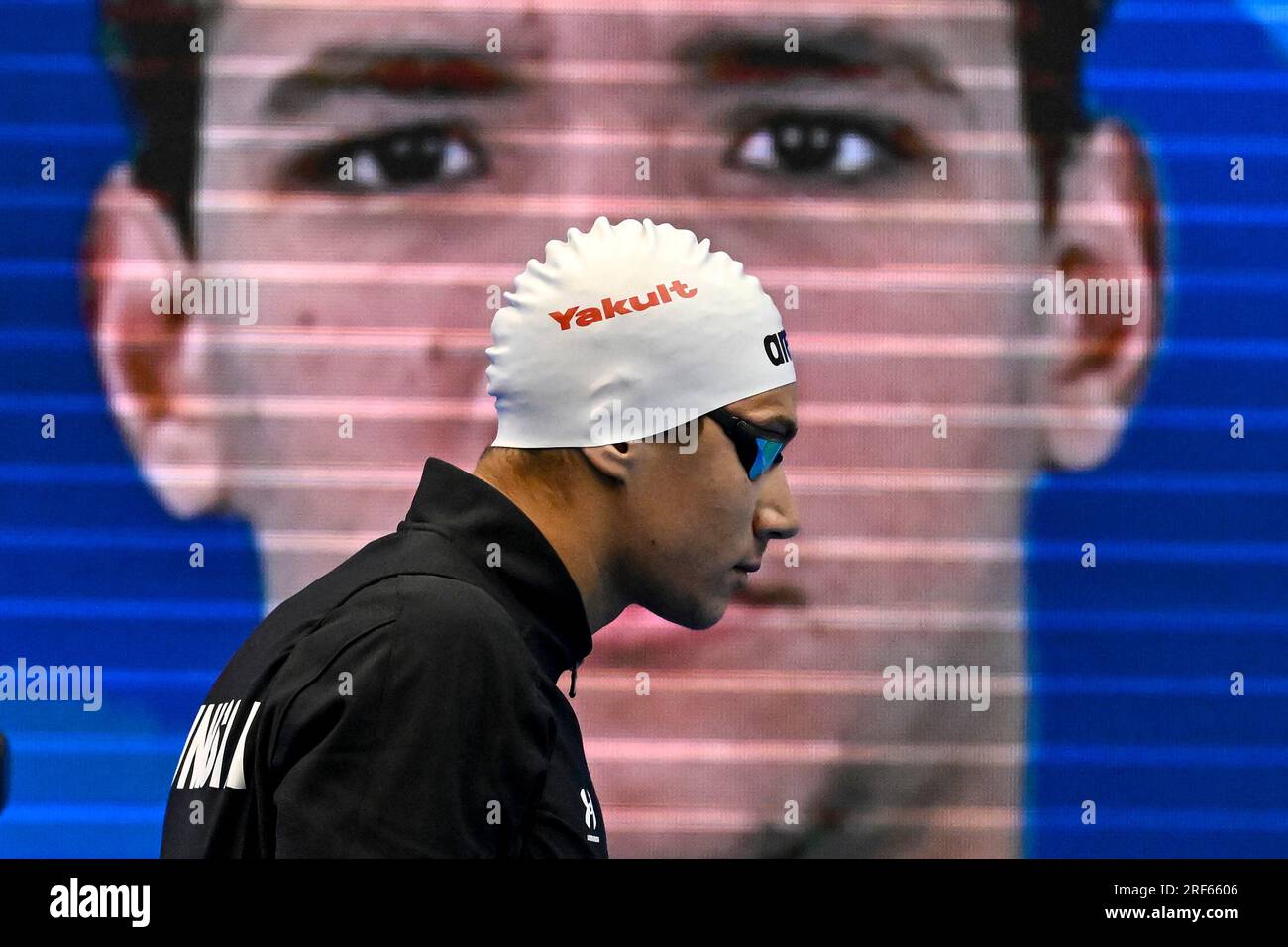 Ahmed Hafnaoui of Tunisia prepares to compete in the 1500m Freestyle ...