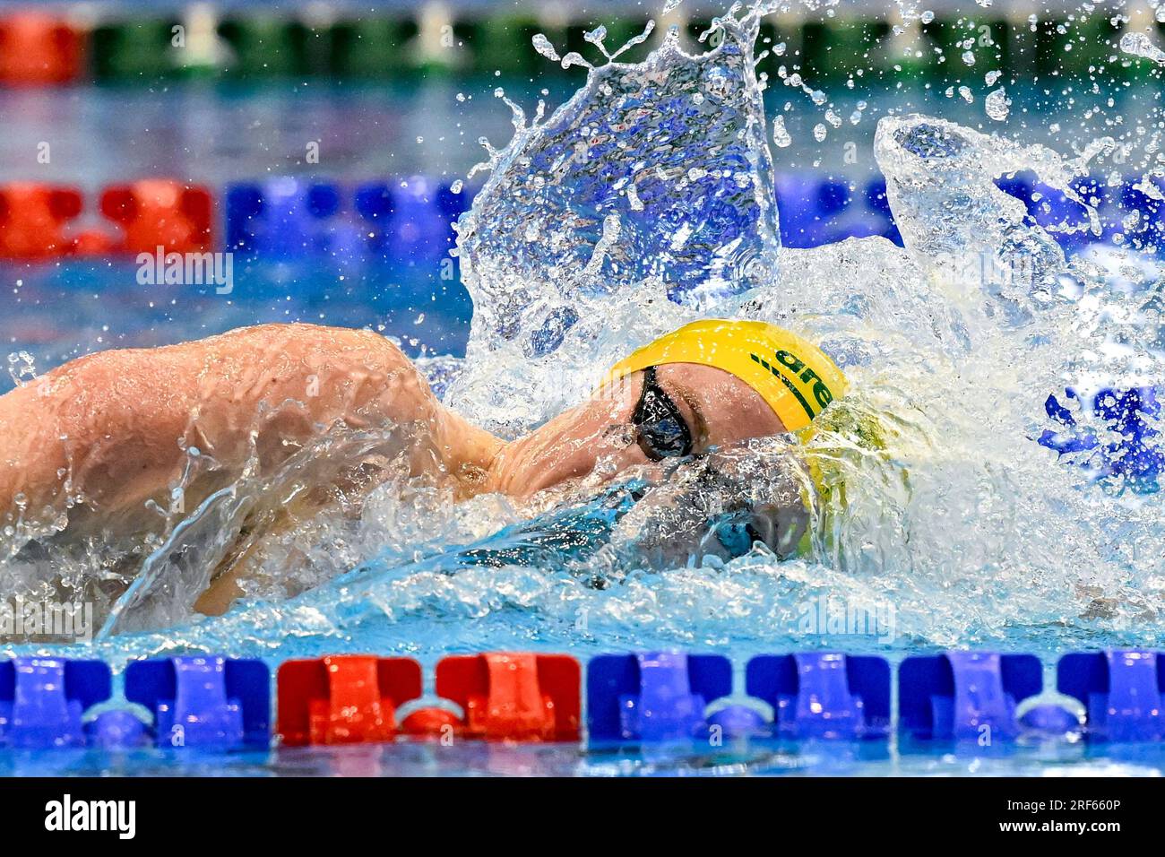 Samuel Short of Australia competes in the 1500m Freestyle Men Final ...