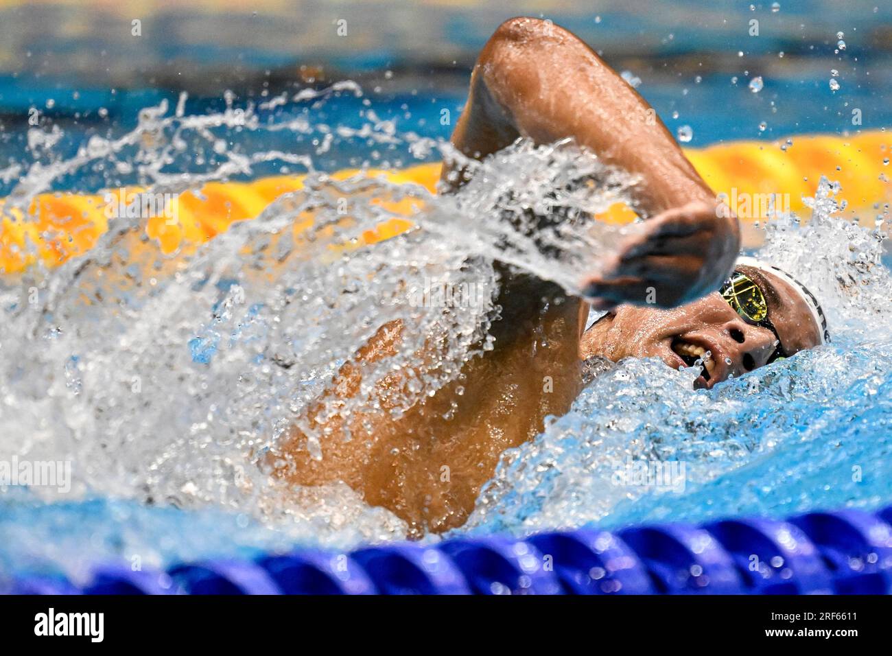 Ahmed Hafnaoui of Tunisia competes in the 1500m Freestyle Men Final ...