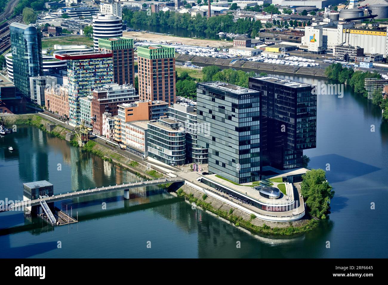 Dusseldorf, Germany, May 14, 2023: Aerial view of the Hyatt Regency ...