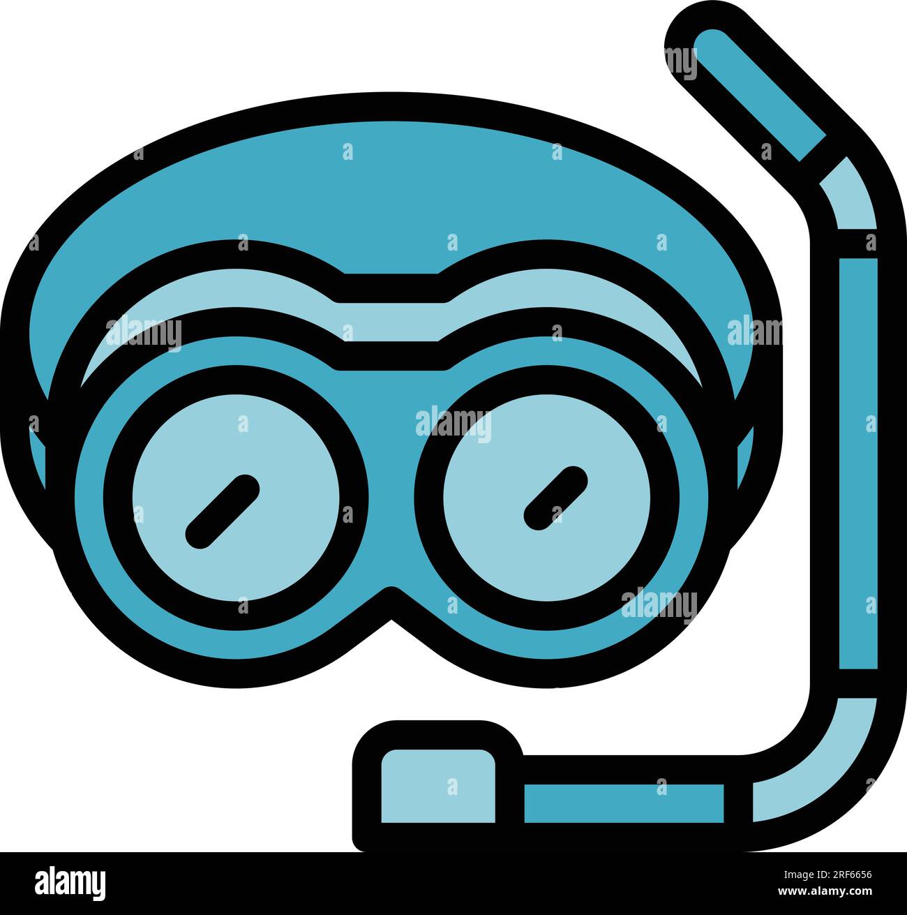 Diving mask icon outline vector. Walk travel. Ecology summer color flat ...