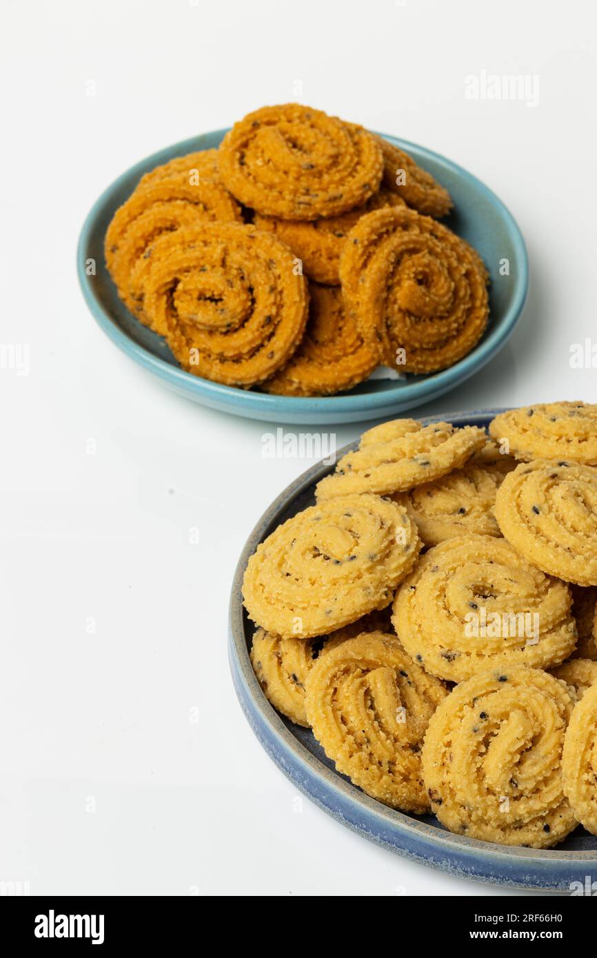 MURUKKU, Kerala special snack made using rice flour, isolated image ...