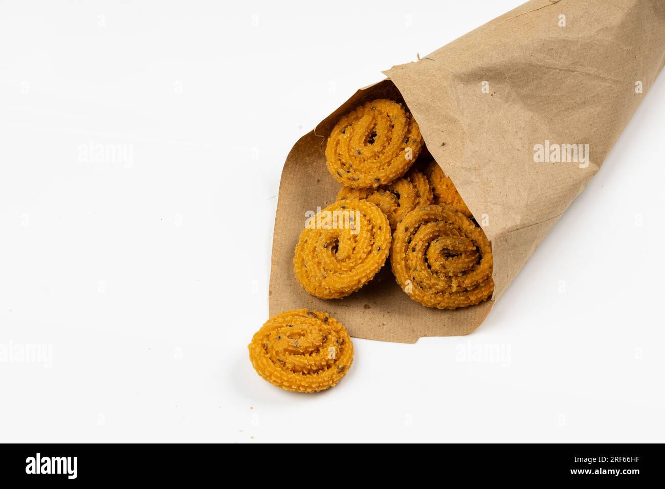 MURUKKU, Kerala special snack made using rice flour, isolated image ...