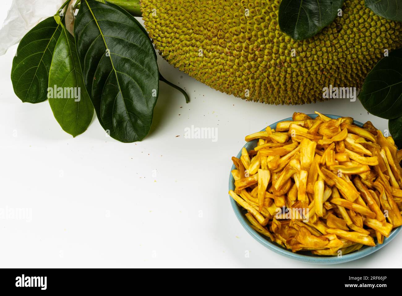 JACKFRUIT CHIPS, Kerala special snack made using raw jackfruit,isolated ...