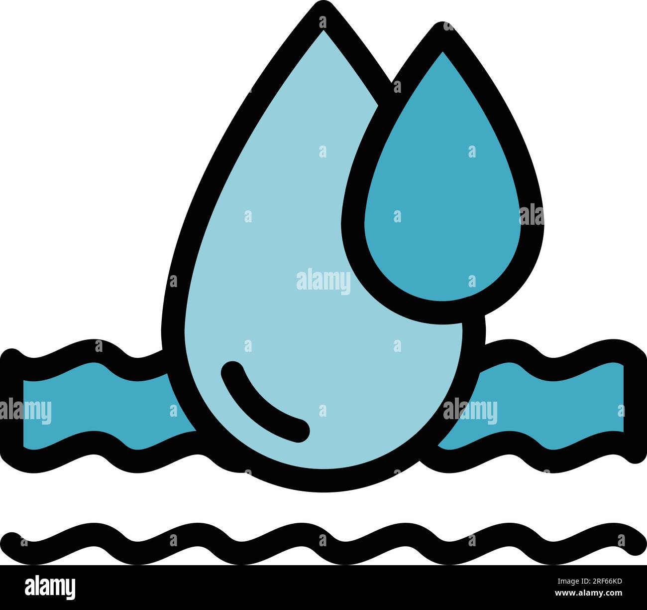 Save sea water icon outline vector. Clean drop. Eco tap color flat Stock Vector Image & Art - Alamy