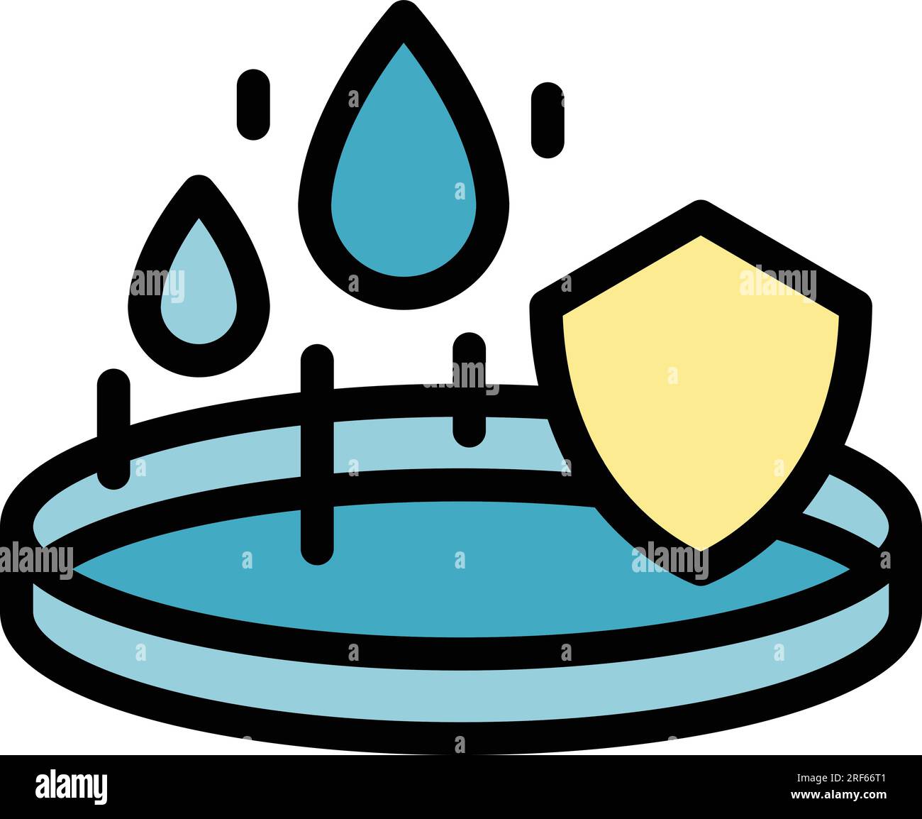 Safe water icon outline vector. Save water. Drop clean color flat Stock Vector Image & Art - Alamy