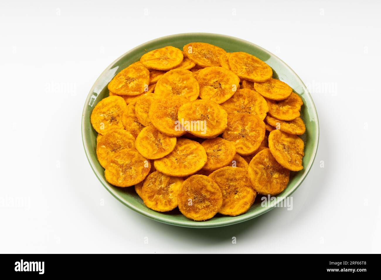 Kerala chips or Banana chips, cult snack item of Kerala,Isolated image ...