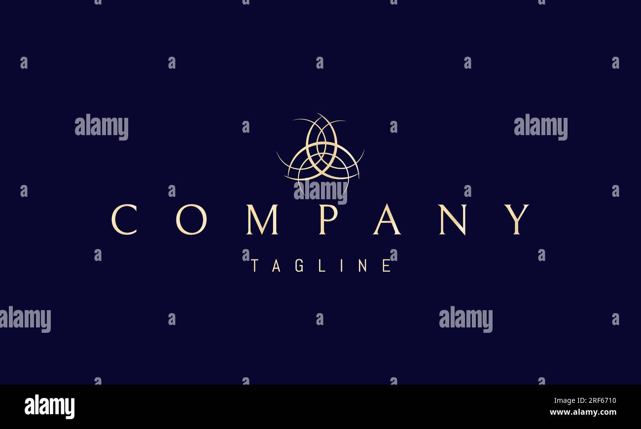 Vector golden logo on which an abstract image of a biological threat ...