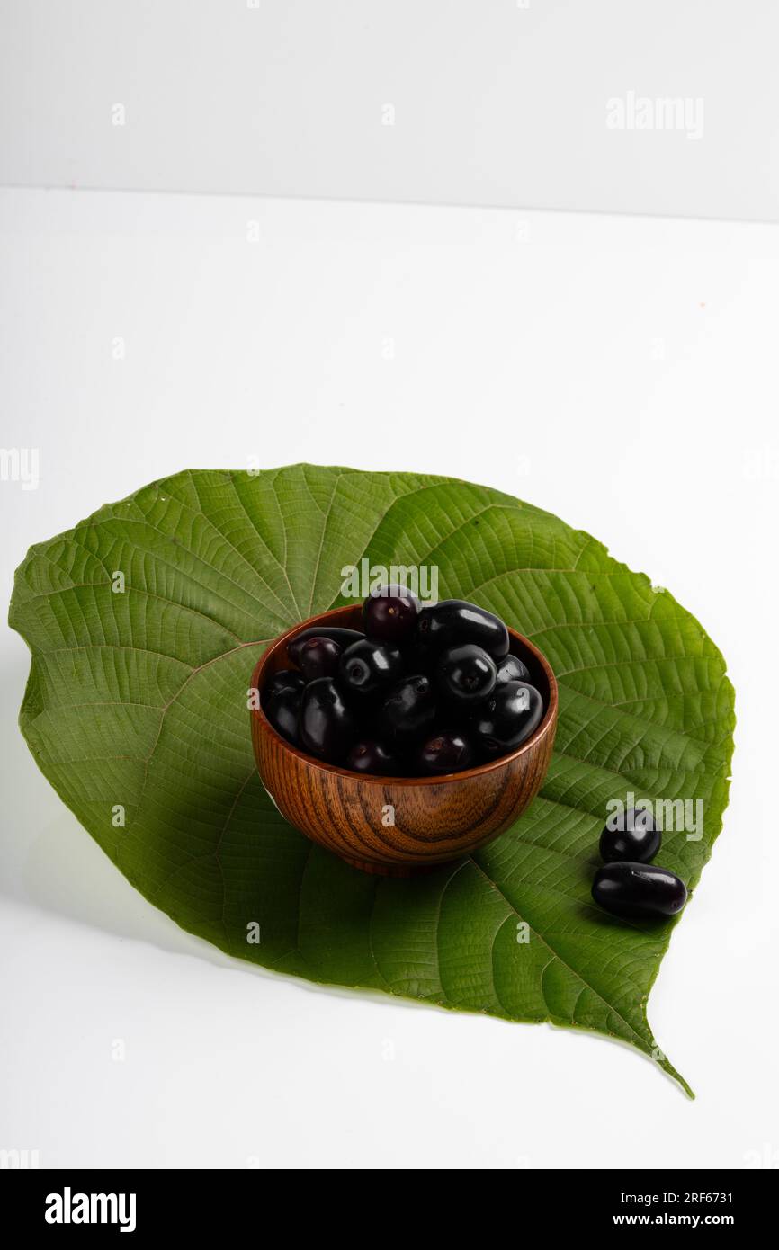 Java Plum or Indian Blackberry,isolated image with white background ...