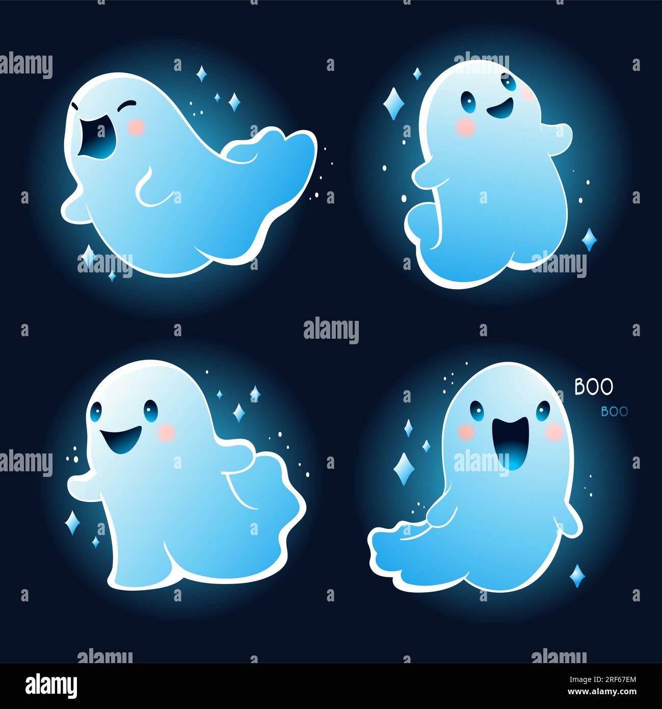Cute Kawaii Ghosts
