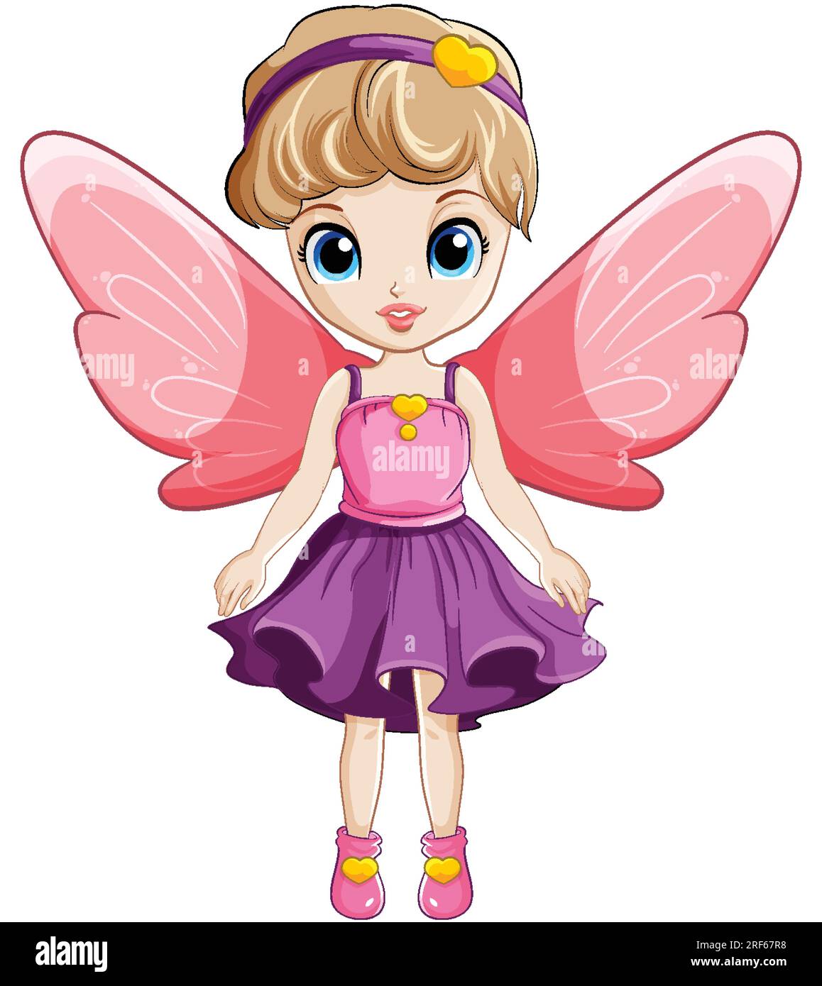 Cute simple cartoon fairy illustration Stock Vector Image & Art - Alamy
