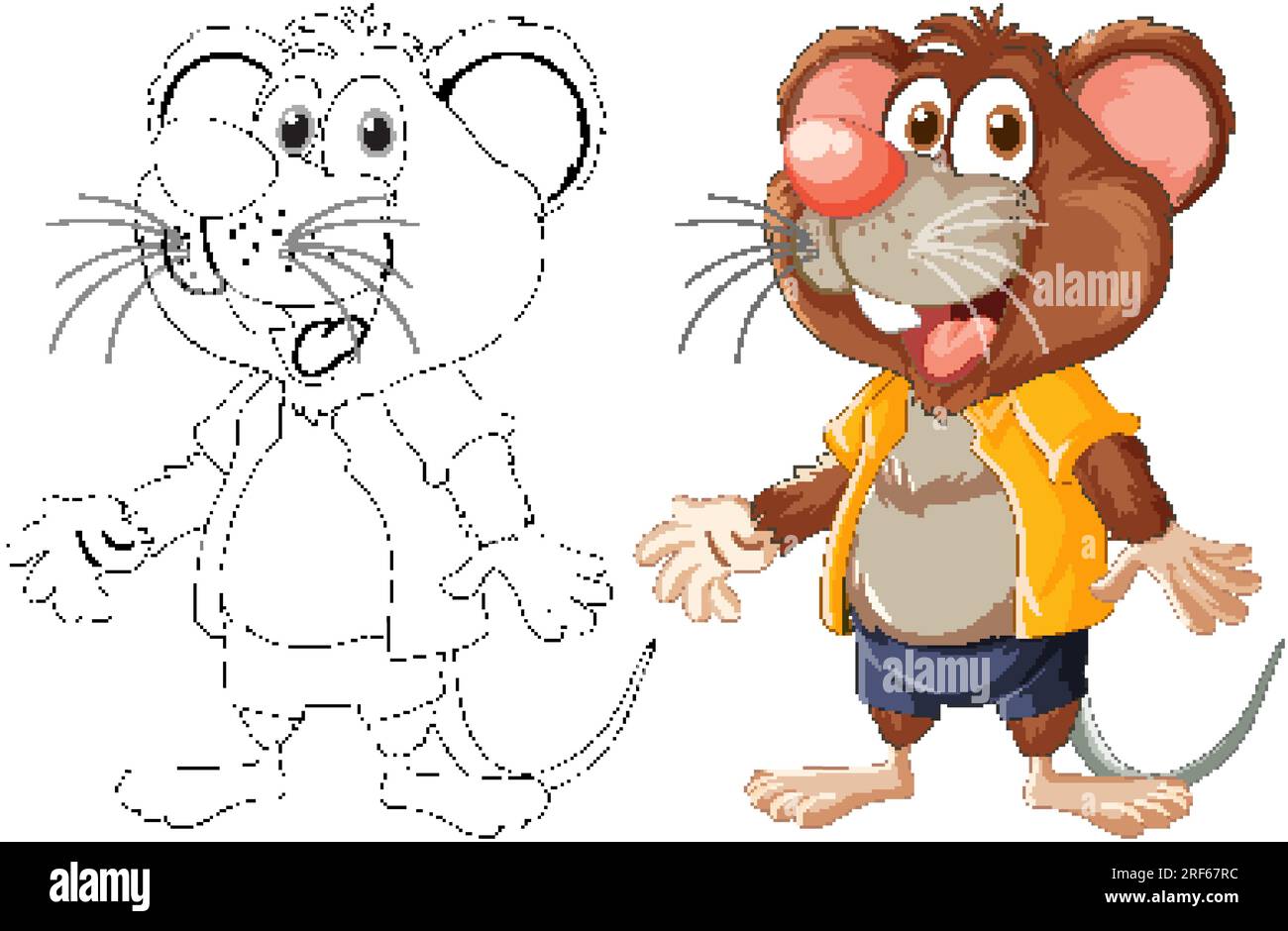 Mouse image colouring Stock Vector Images - Alamy