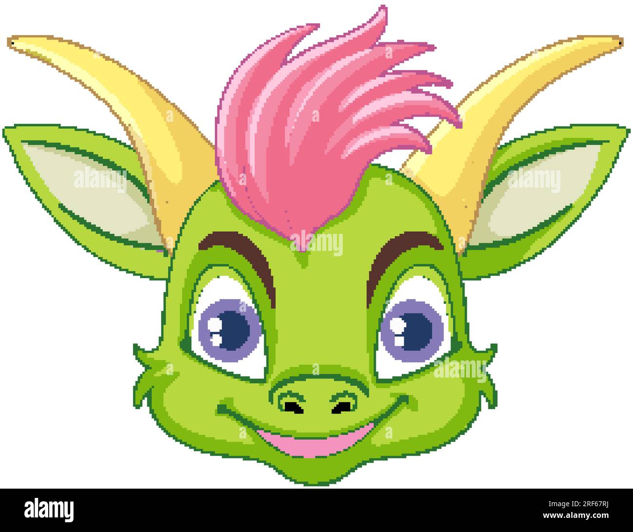 Fantasy Dragon Head on White Background illustration Stock Vector Image ...