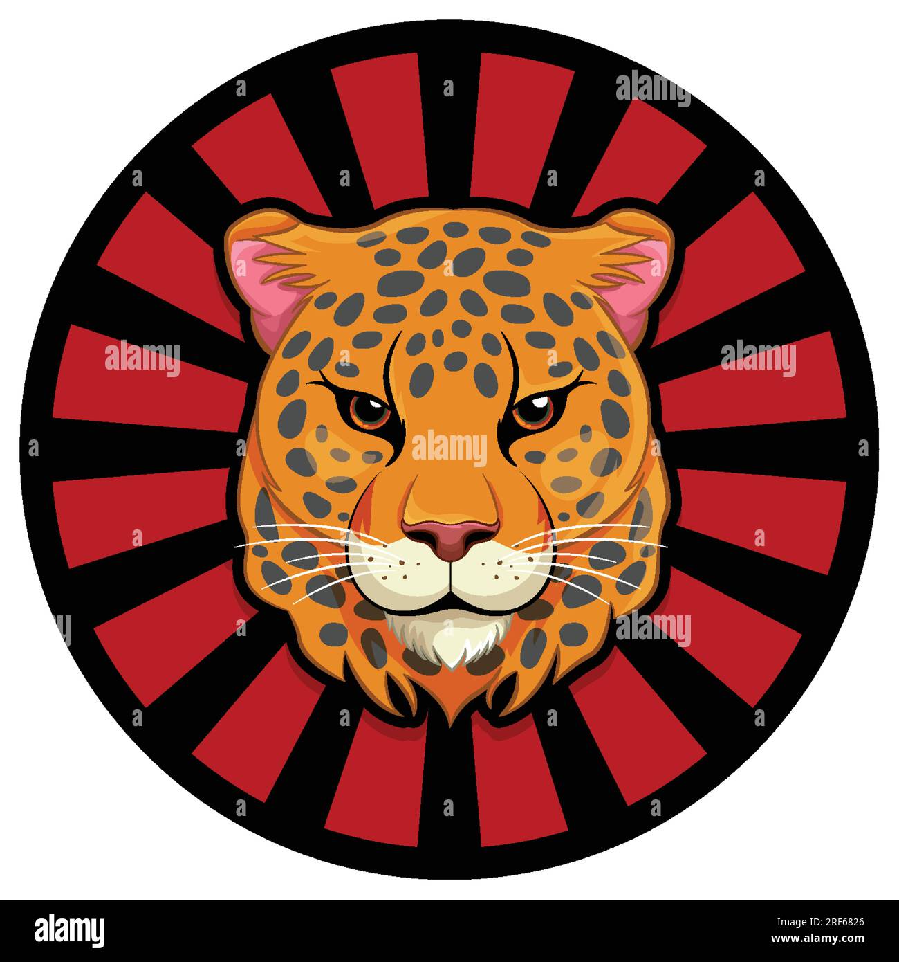 A vector illustration of a tiger head with a comic cartoon background ...