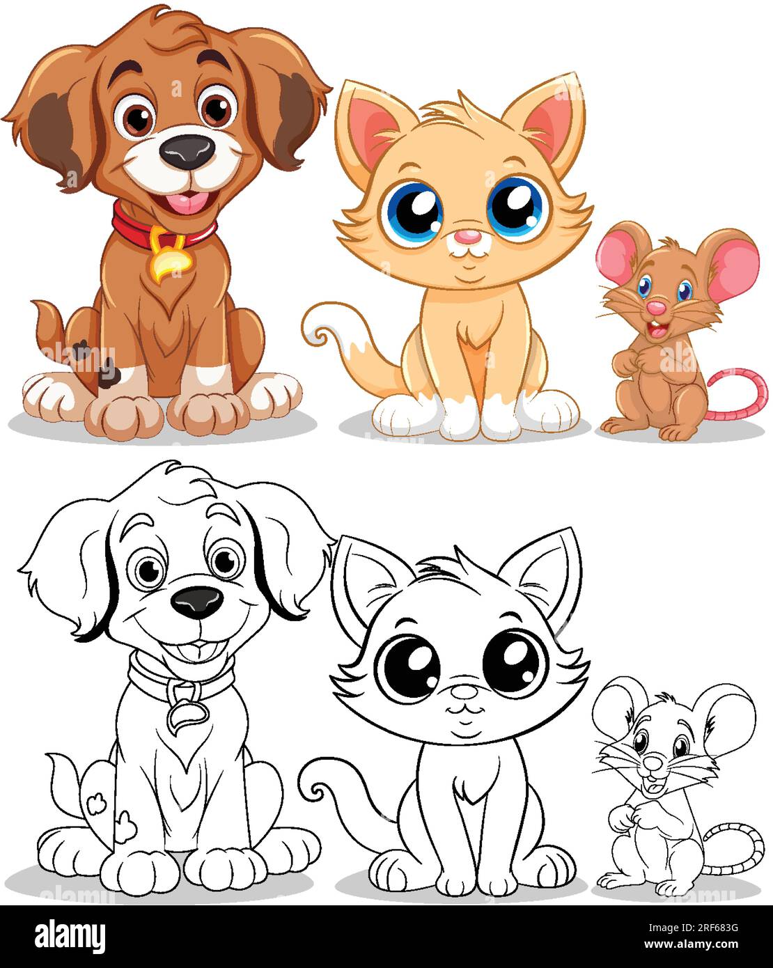 Cute Dog And Cat Clip Art