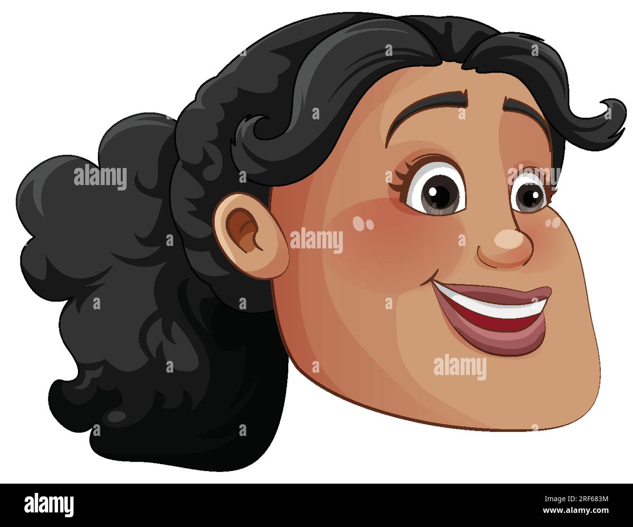 Chubby Woman Face Cartoon Character illustration Stock Vector Image ...