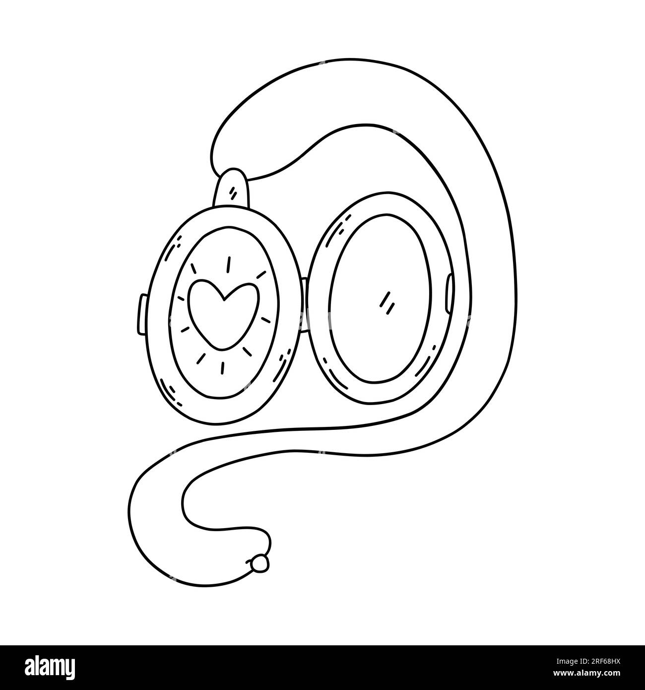 Beautiful vintage opening locket with heart inside. Symbol of love and ...